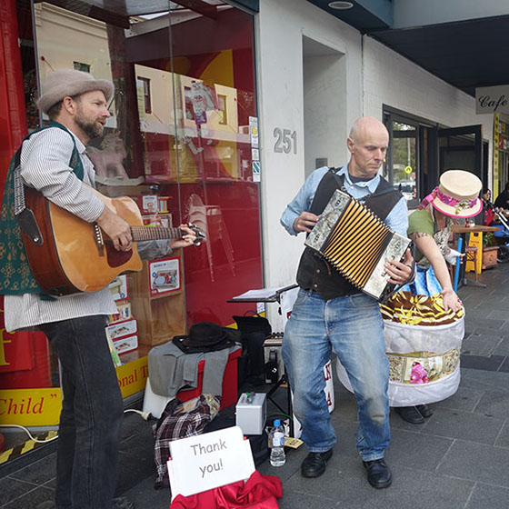 Neon Marketplace | Busking in the Inner West